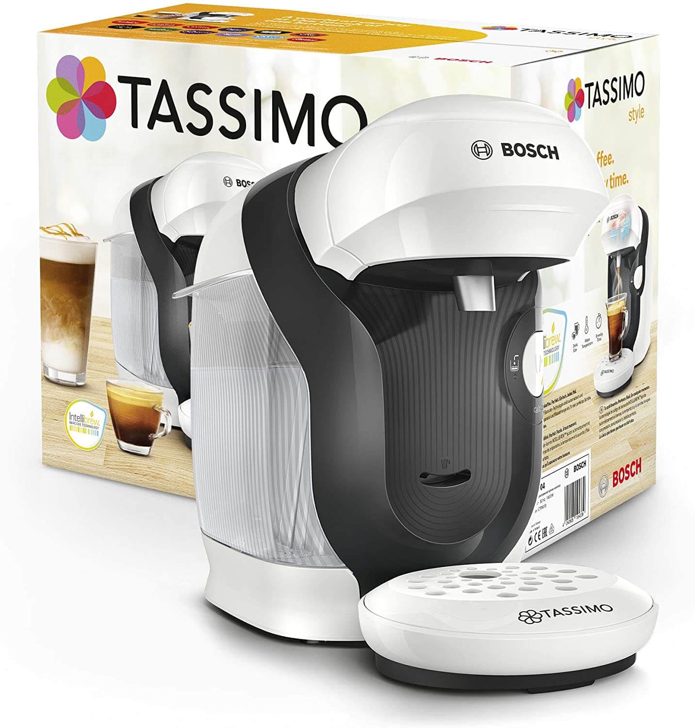 博世 Bosch Tassimo Style TAS1104 全自动胶囊咖啡机 1400W功率 白色，到手35.94欧，原价109.99欧 ...